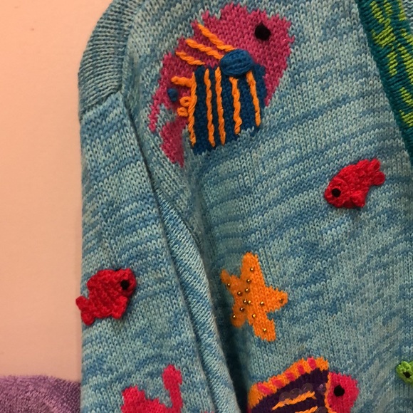 Sweaters | Beautiful Under The Sea Inspired Sweater With Lots Of Fish ...